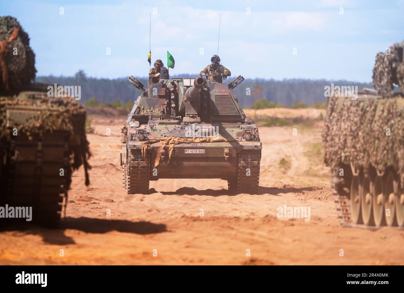 Pabrade, Lithuania. 30th May, 2023. A German self-propelled howitzer ...