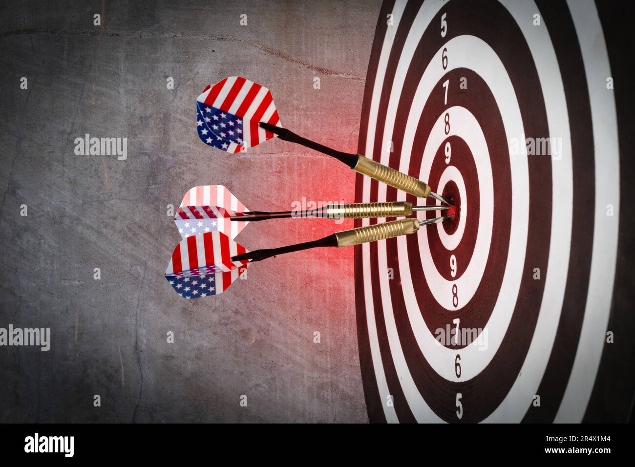 Success hitting target, aim goal achievement concept Stock Photo - Alamy