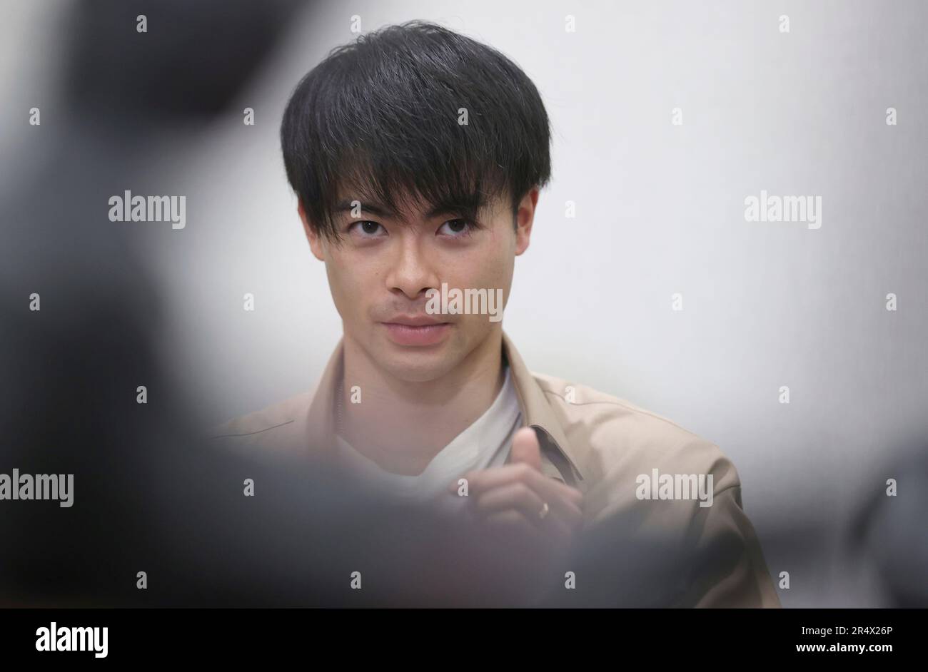 Japanese Kaoru Mitoma of Brighton in the English Premier League speaks ...