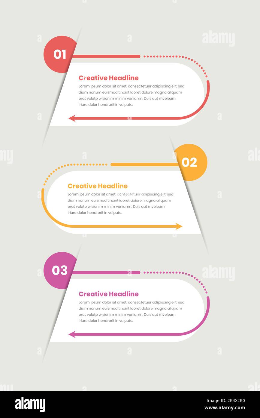 Business strategy or process presentation simple infographic layout ...