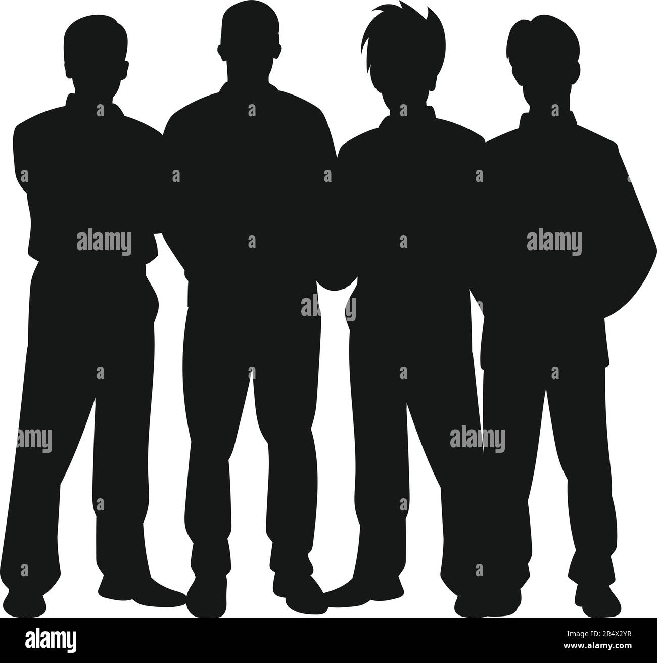 friend group silhouette vector design illustration Stock Vector Image ...