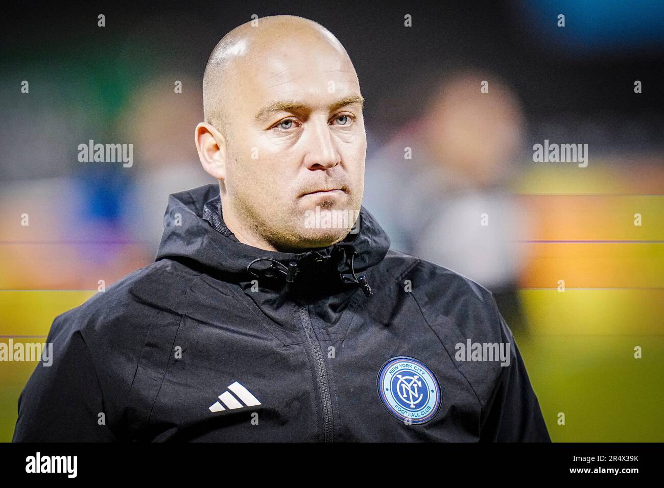 May 27 2023: New York City FC head coach Nick Cushing leaves the field ...