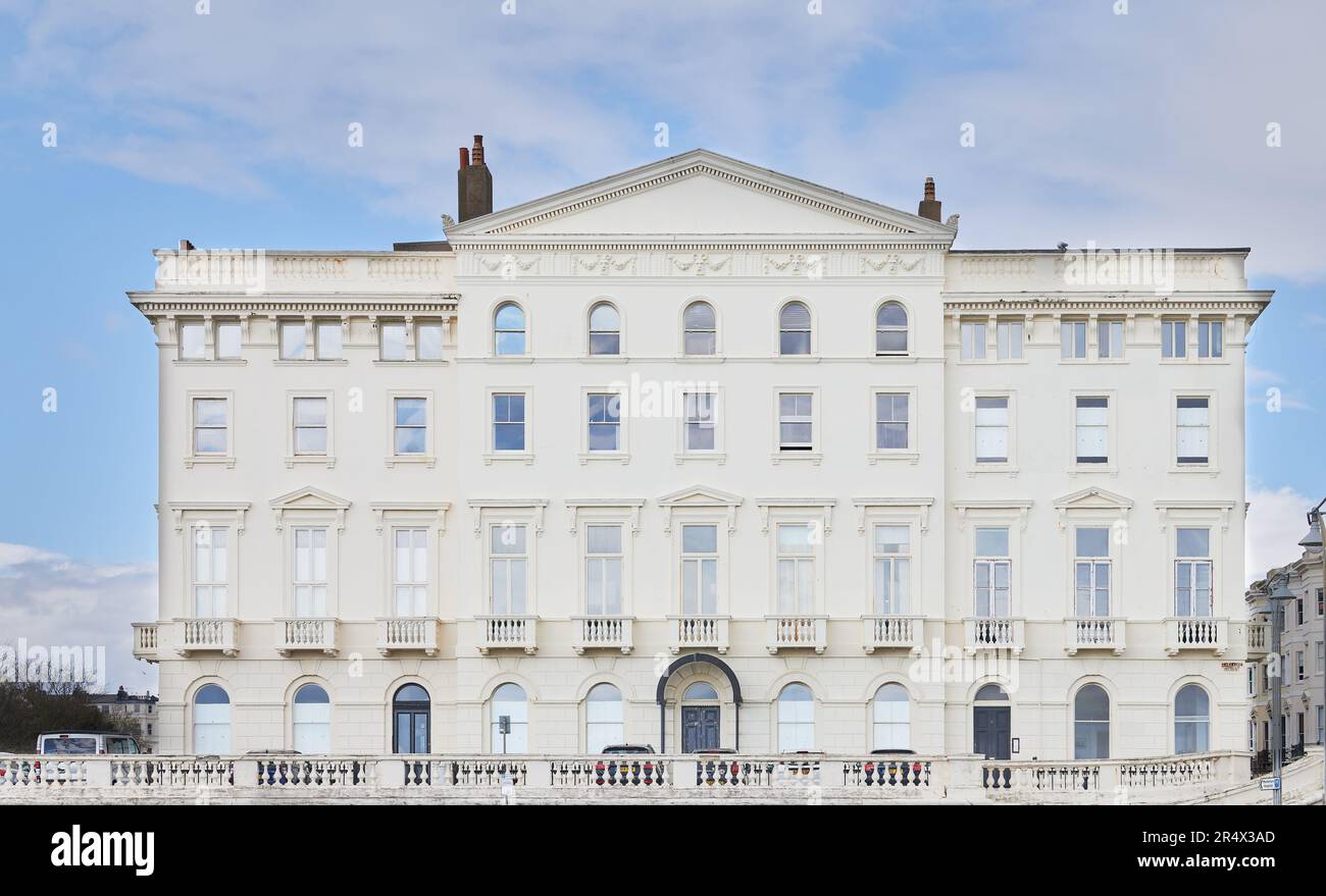 Block of apartments on the seafront, Brighton and Hove, England Stock ...