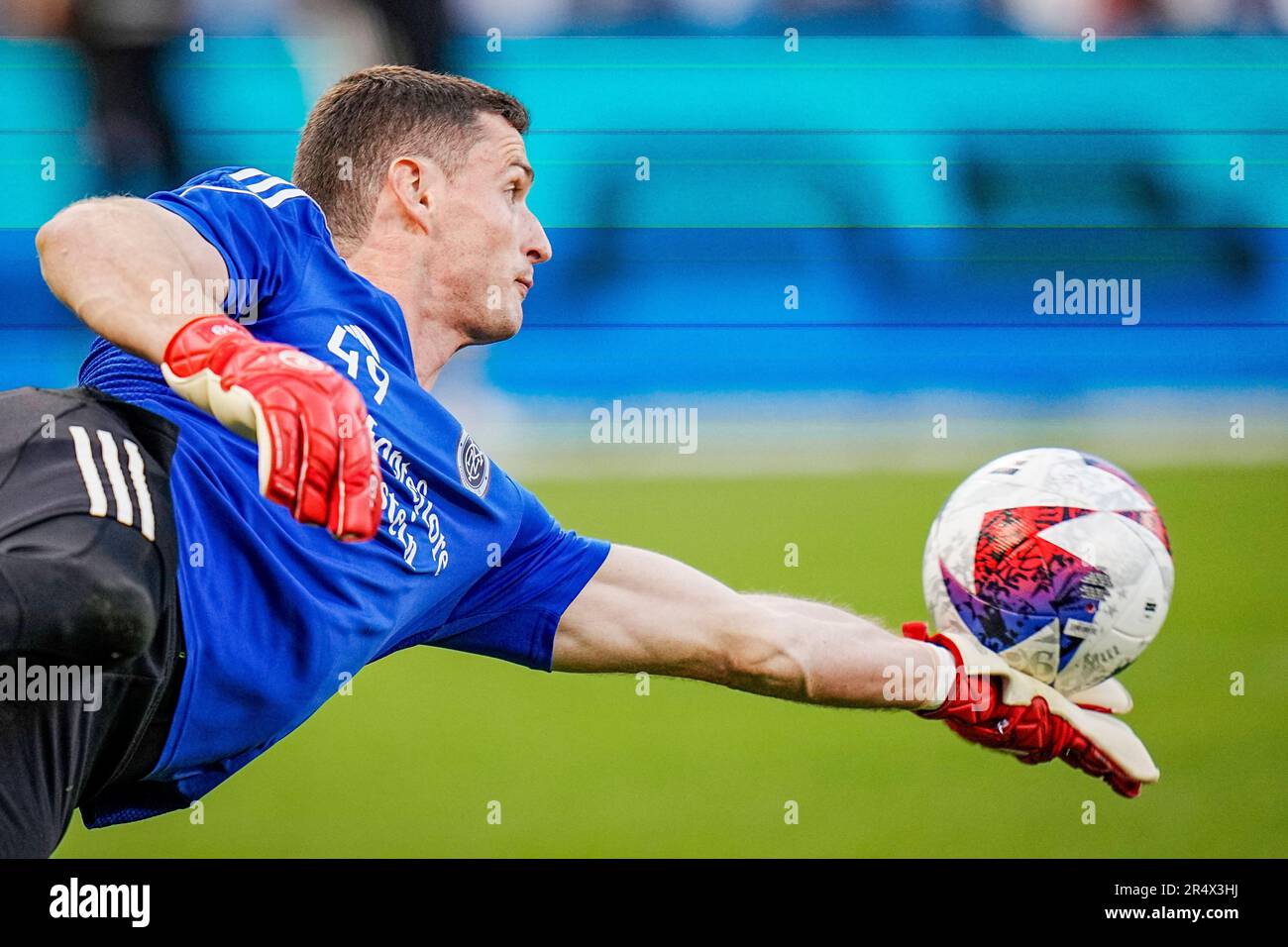 New York, NY, USA. 27th May, 2023. New York City FC goalkeeper Matt ...