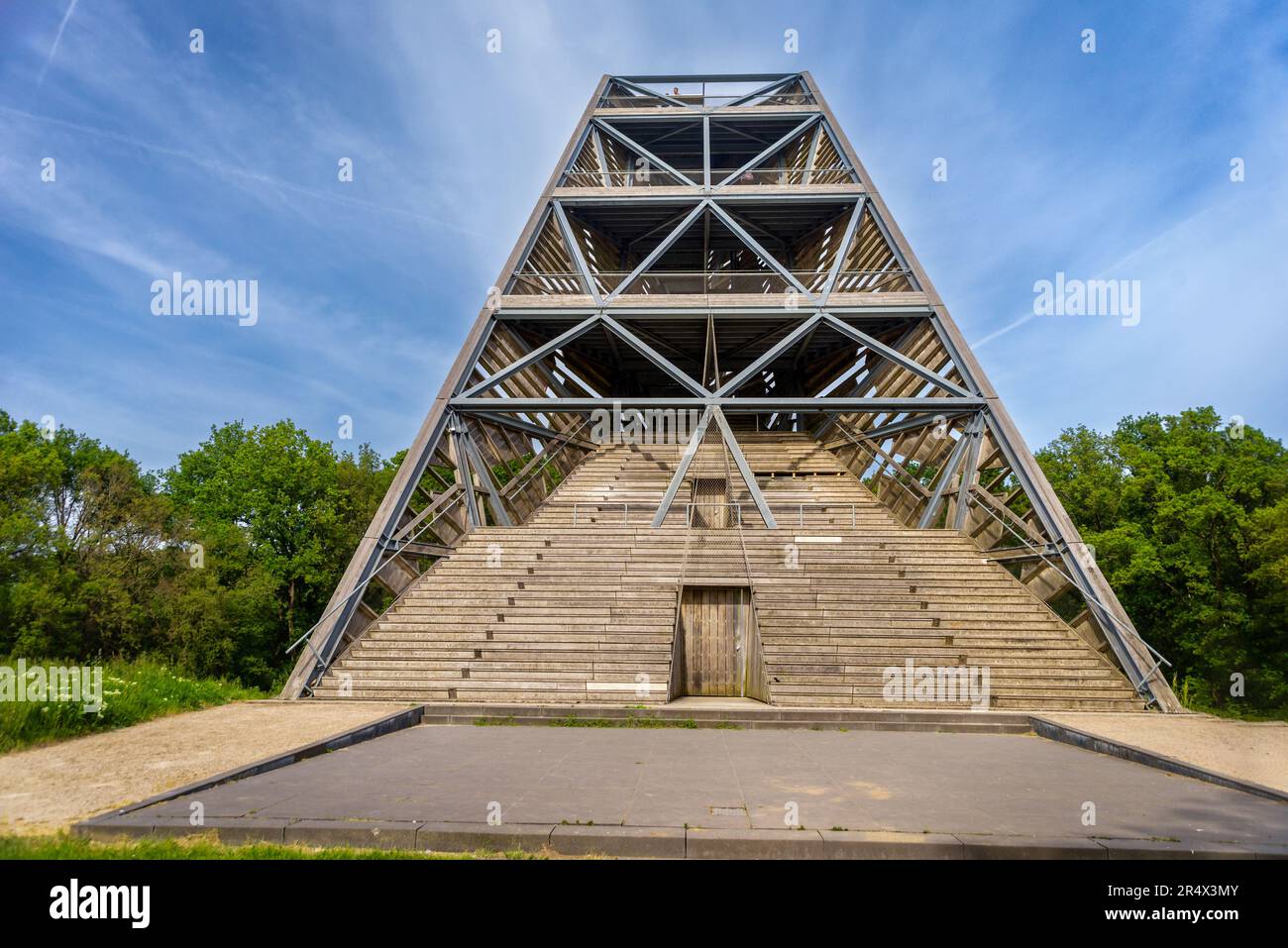 29 May, 2023, Halsteren, Netherlands Watchtower near the Moses bridge ...