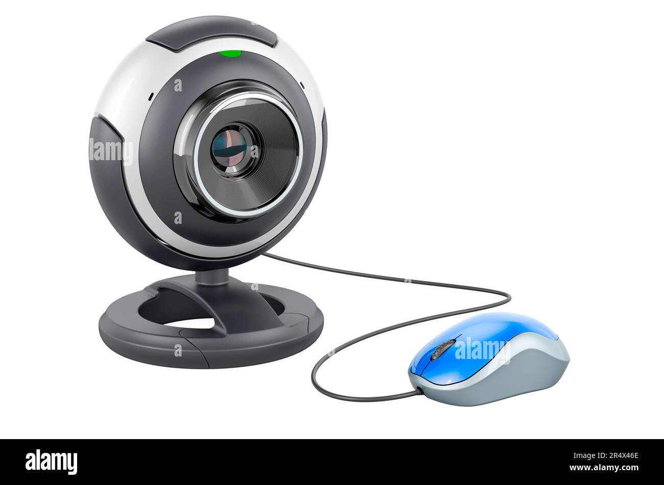 Webcam with computer mouse. 3D rendering isolated on white background Stock Photo - Alamy