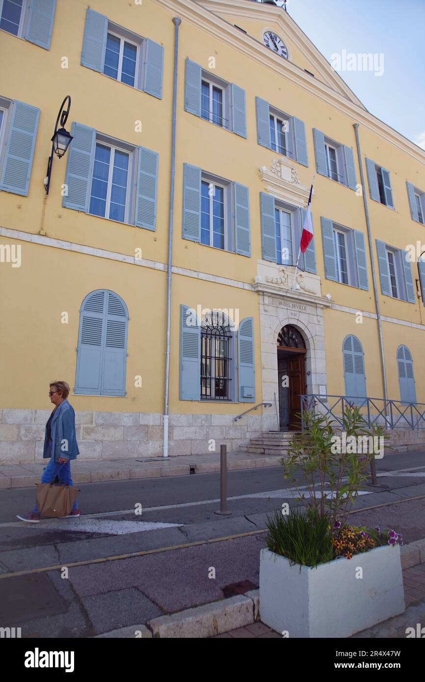 France, Provence-Alpes-Cote d'Azur, Antibes, Exterior of the Hotel ...
