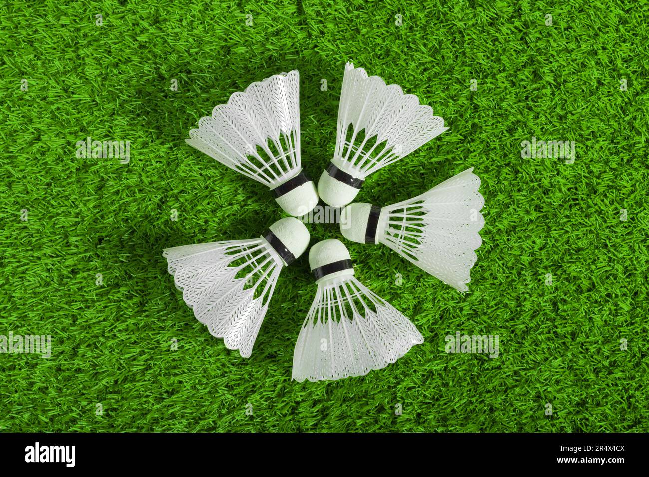 Shuttlecock on the grass Stock Photo - Alamy