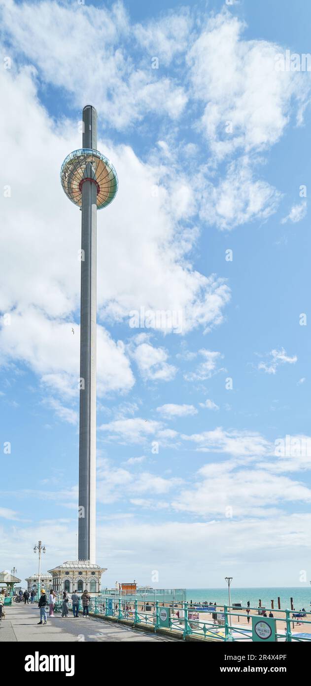 Brighton i360, a 162 m moving observation tower on the promenade at ...