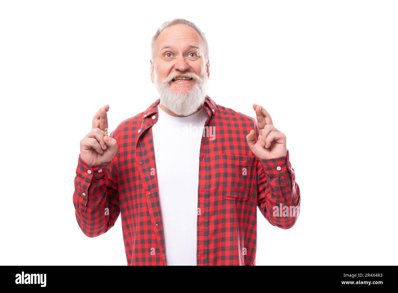 Happy retired man mustache standing hi-res stock photography and images ...