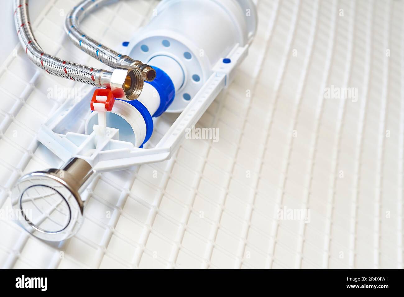 Plumbing. Flexible metal steel faucet hoses, flush mechanism, siphon ...