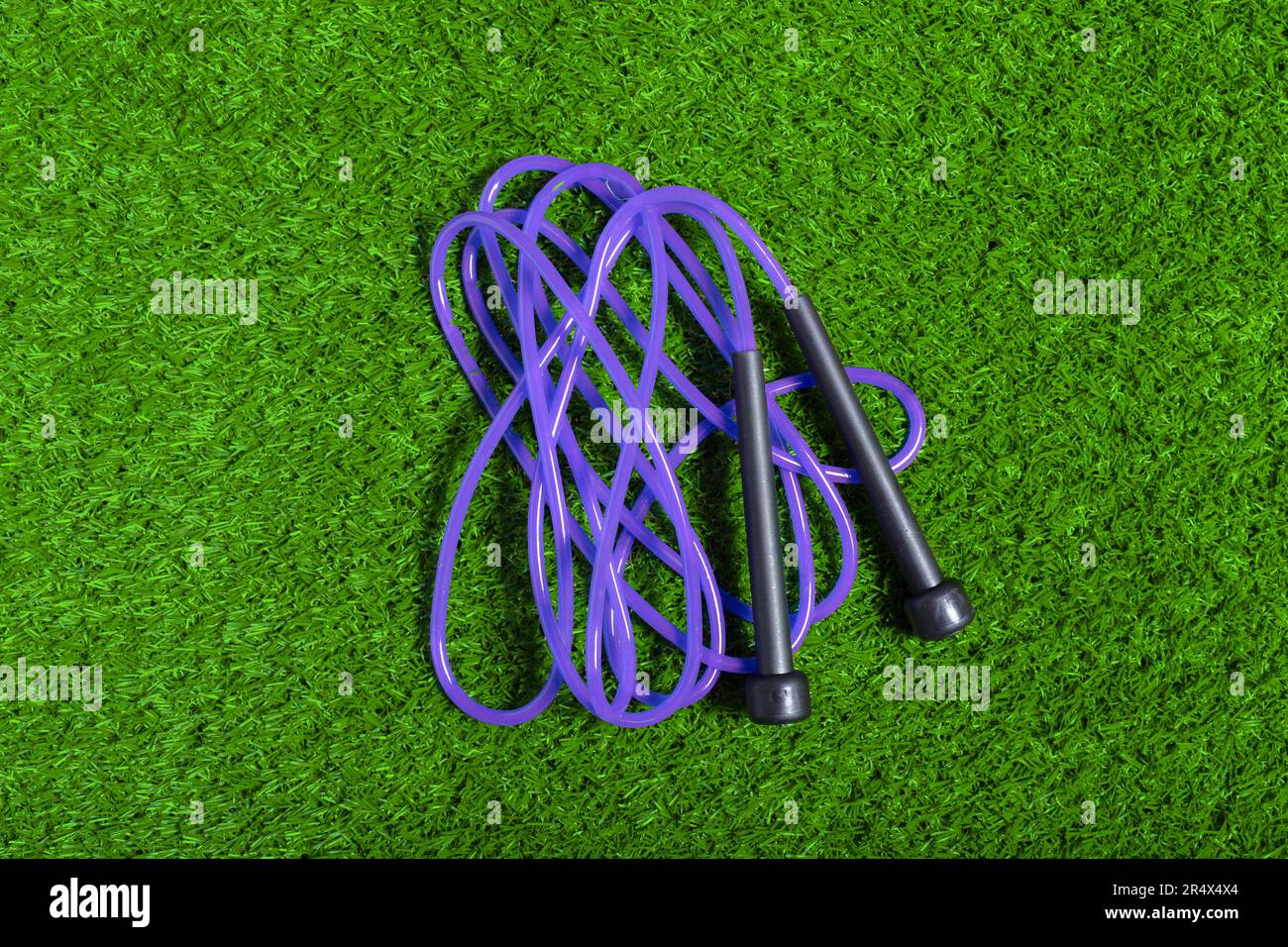 Jump ropes on grass Stock Photo - Alamy