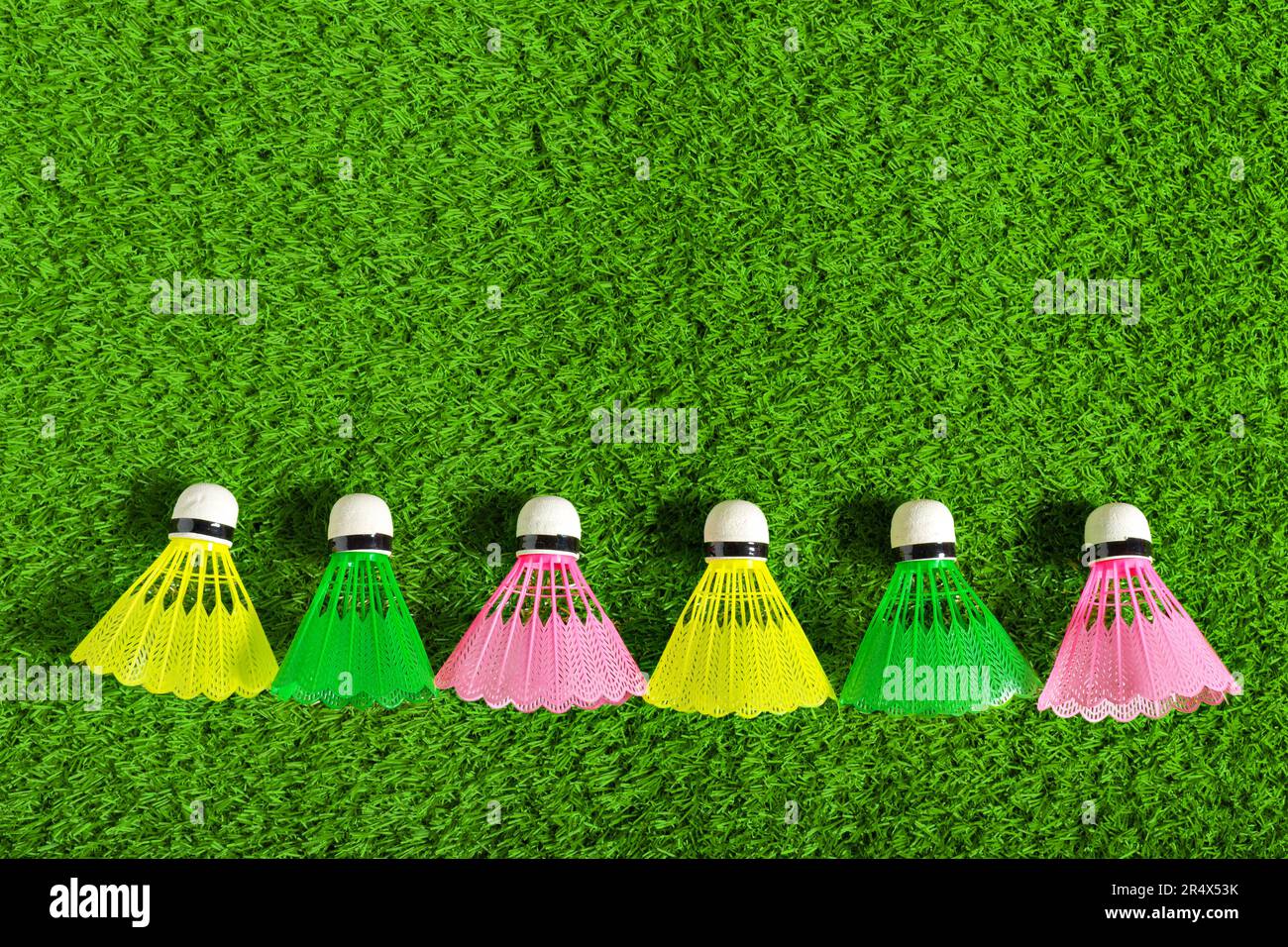 Shuttlecock on the grass Stock Photo - Alamy