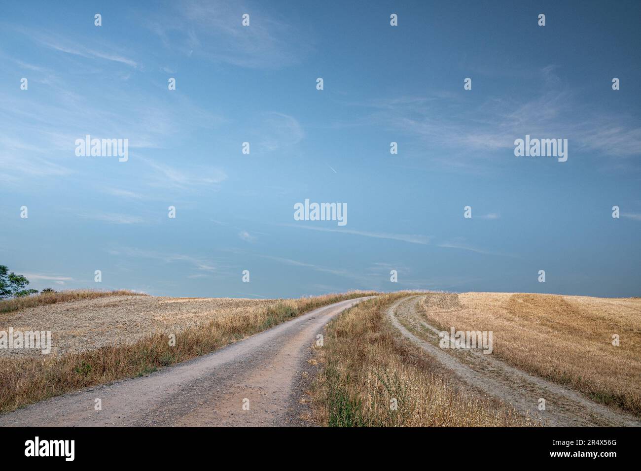 Countryside landscape with road through fields Stock Photo - Alamy Countryside landscape with road through fields Stock Photo - Alamy