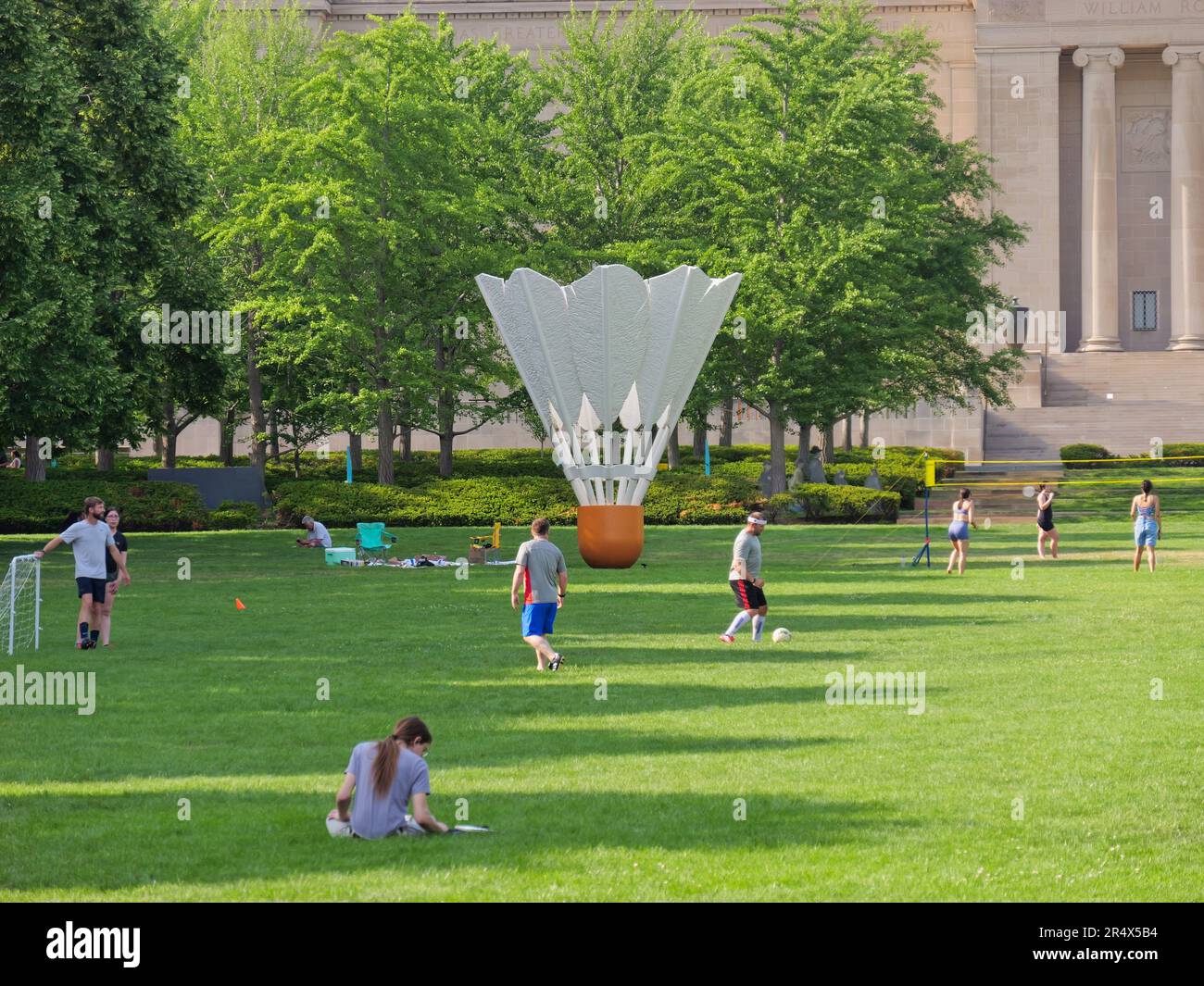 Kansas City, Missouri - May 29, 2023: Shuttlecock Sculptures of the ...