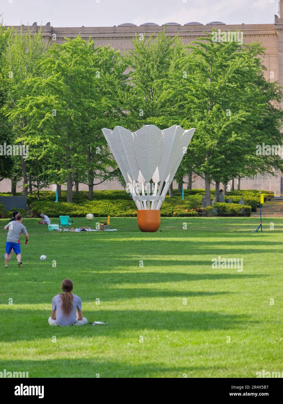 Kansas City, Missouri - May 29, 2023: Shuttlecock Sculptures of the ...