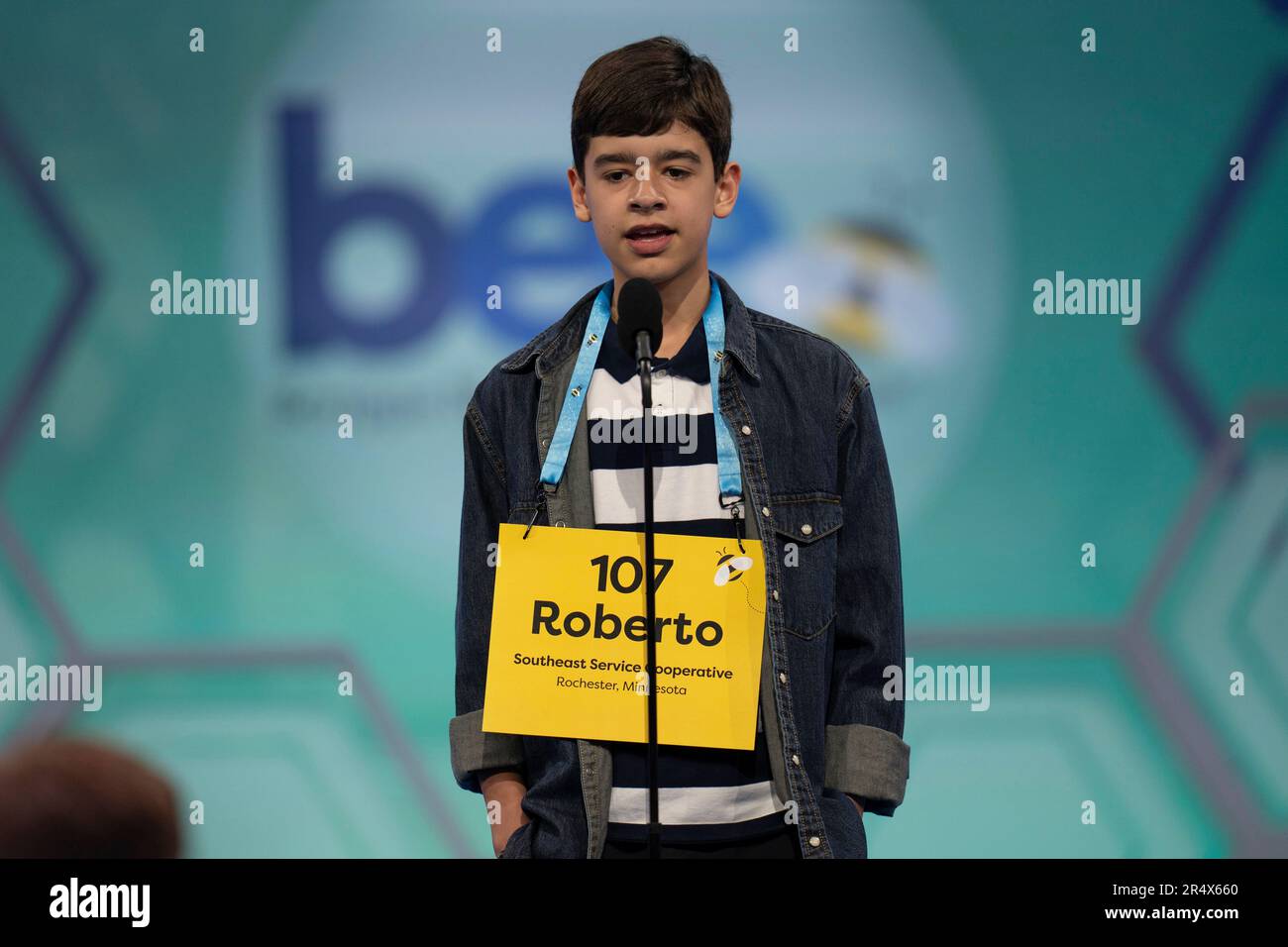 Roberto Villasboas, 12, from Rochester, Minn., competes during the ...
