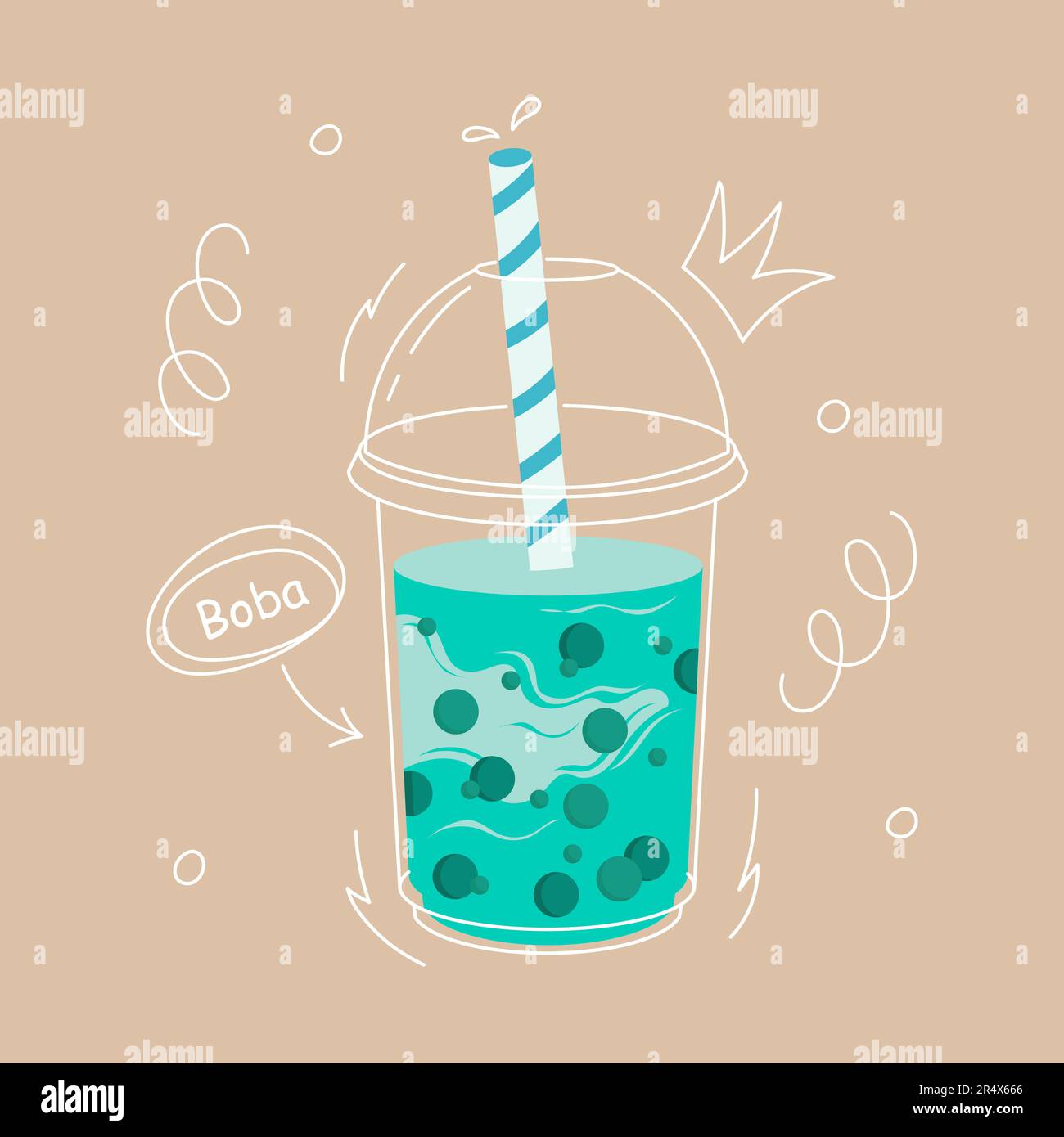 Taro Bubble tea. Milk tea with tapioca pearls Stock Vector Image & Art ...