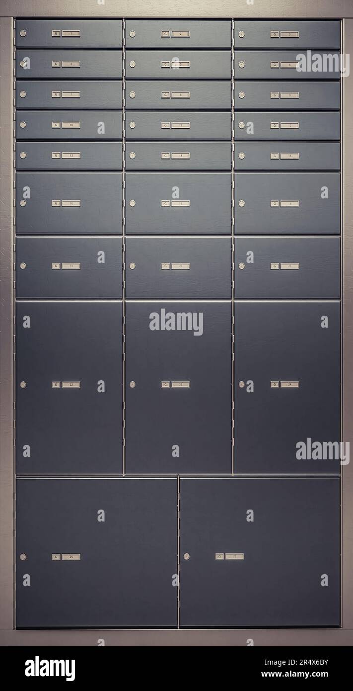 deposit rack on the bank vault background, 3d illustration Stock Photo ...