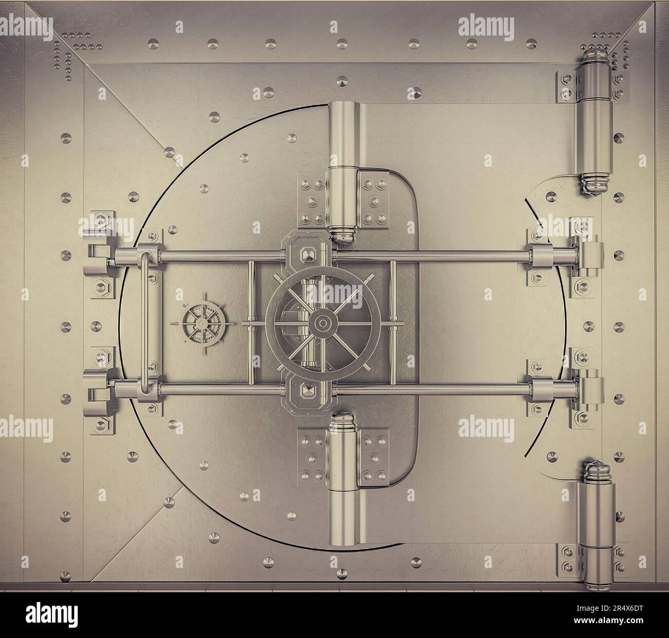 Illustration round bank vault door hi-res stock photography and images ...
