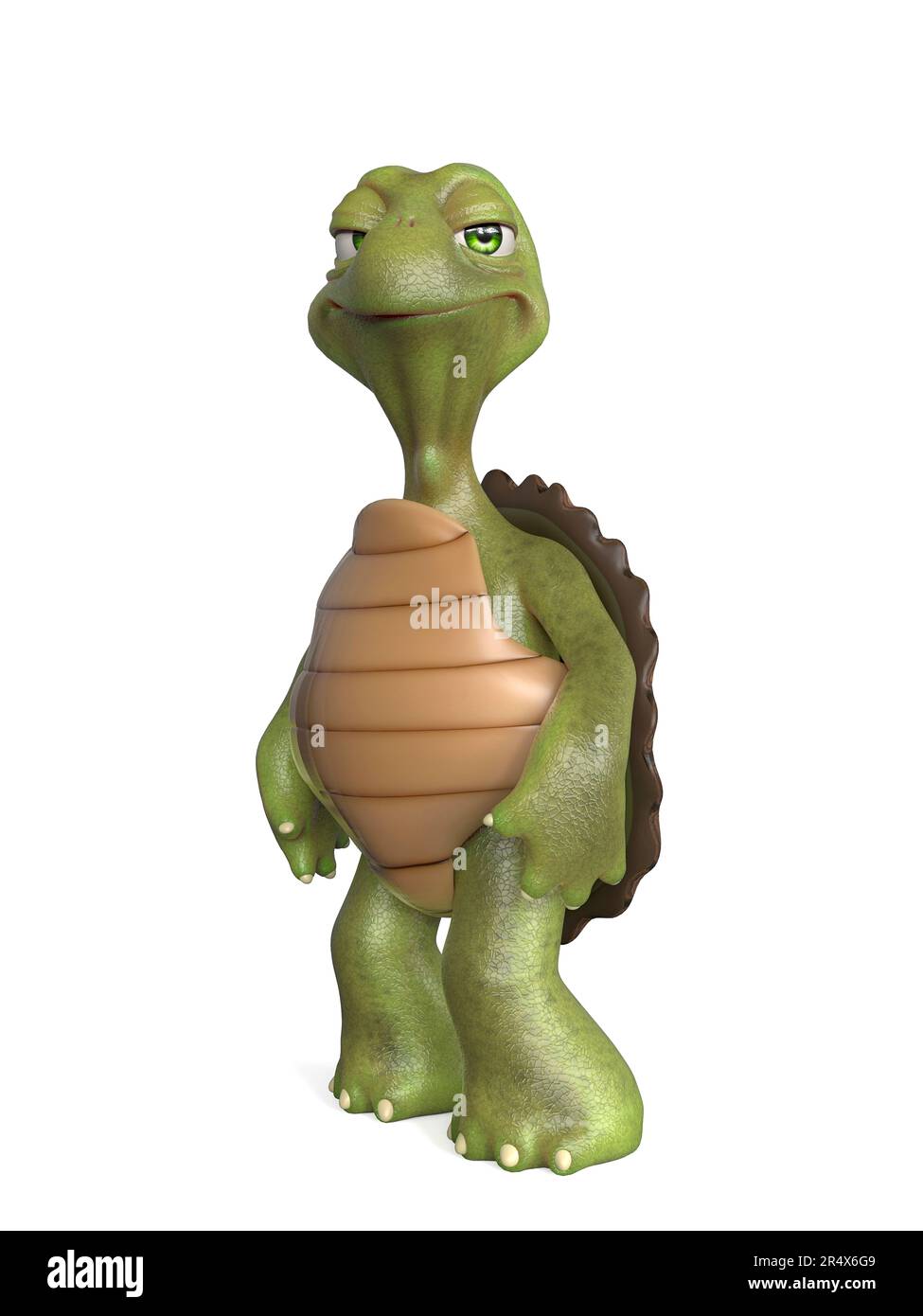 turtle cartoon is standing up, 3d illustration Stock Photo - Alamy