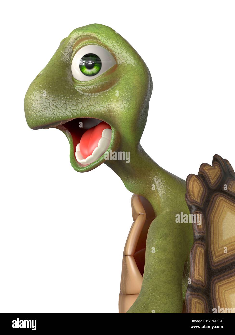 turtle cartoon is singing, 3d illustration Stock Photo - Alamy