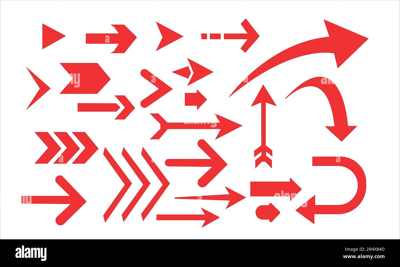 Red pointer on white Stock Vector Images - Alamy