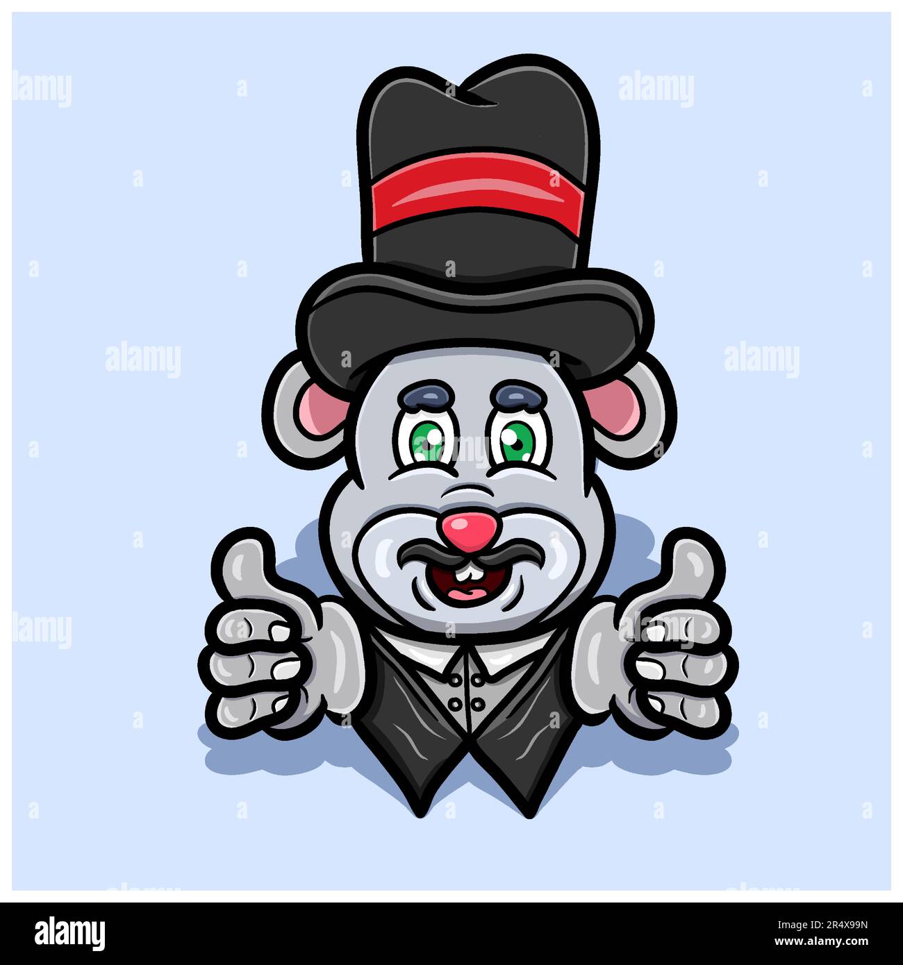 Magician Mouse Mascot Cartoon. Clip Art Vector. Vector and Illustration ...