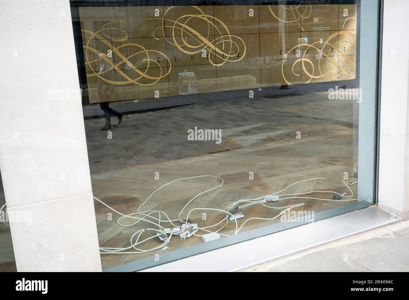 A coincidence of electrical wiring and swirls of retail decoration in ...