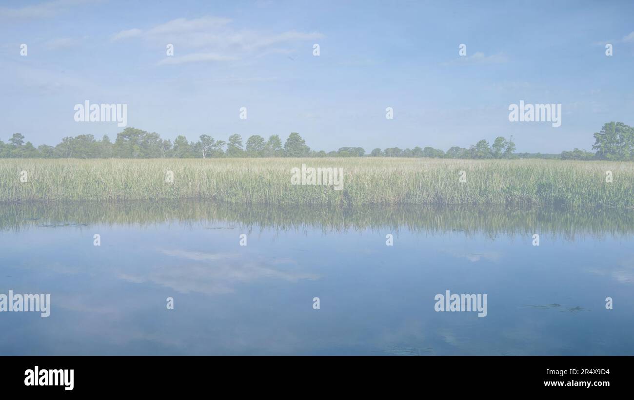 Blue sky and water pond reflections for graphic resources PowerPoint ...