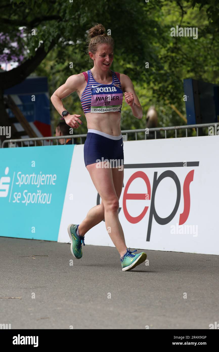 Heather WARNER (Nee Lewis) in the 20km Women at the European Race ...