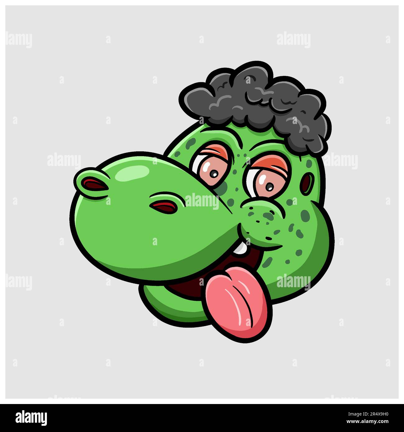 Big curly hair and funny Stock Vector Images - Alamy