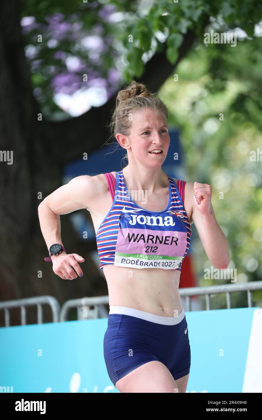 Heather WARNER (Nee Lewis) in the 20km Women at the European Race ...