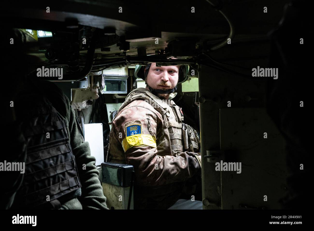 Member of mortar unit of 57th artillery brigade of Ukrainian Army ...