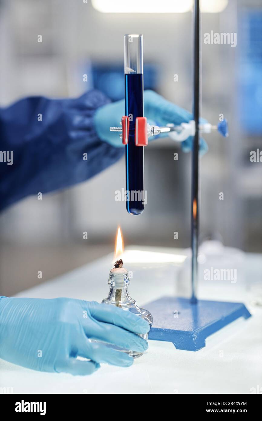 Scientist experiment fire hi-res stock photography and images - Alamy