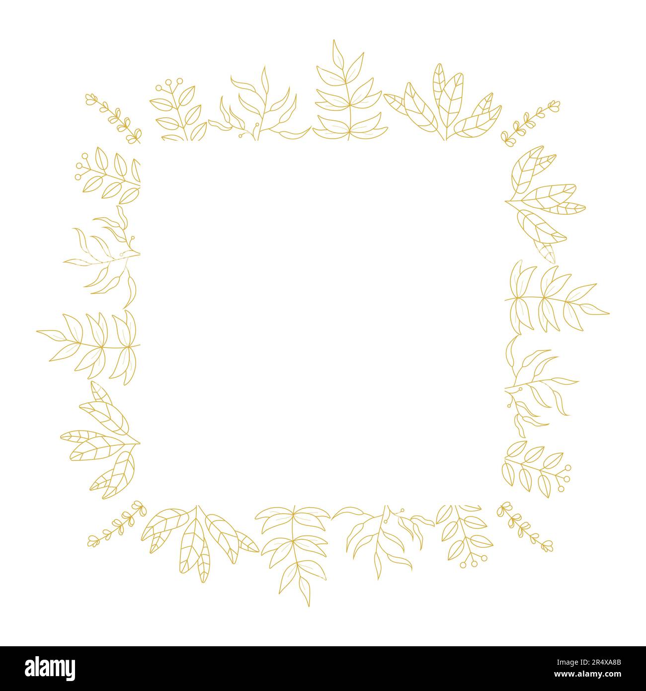 Gold borders square Cut Out Stock Images & Pictures - Alamy