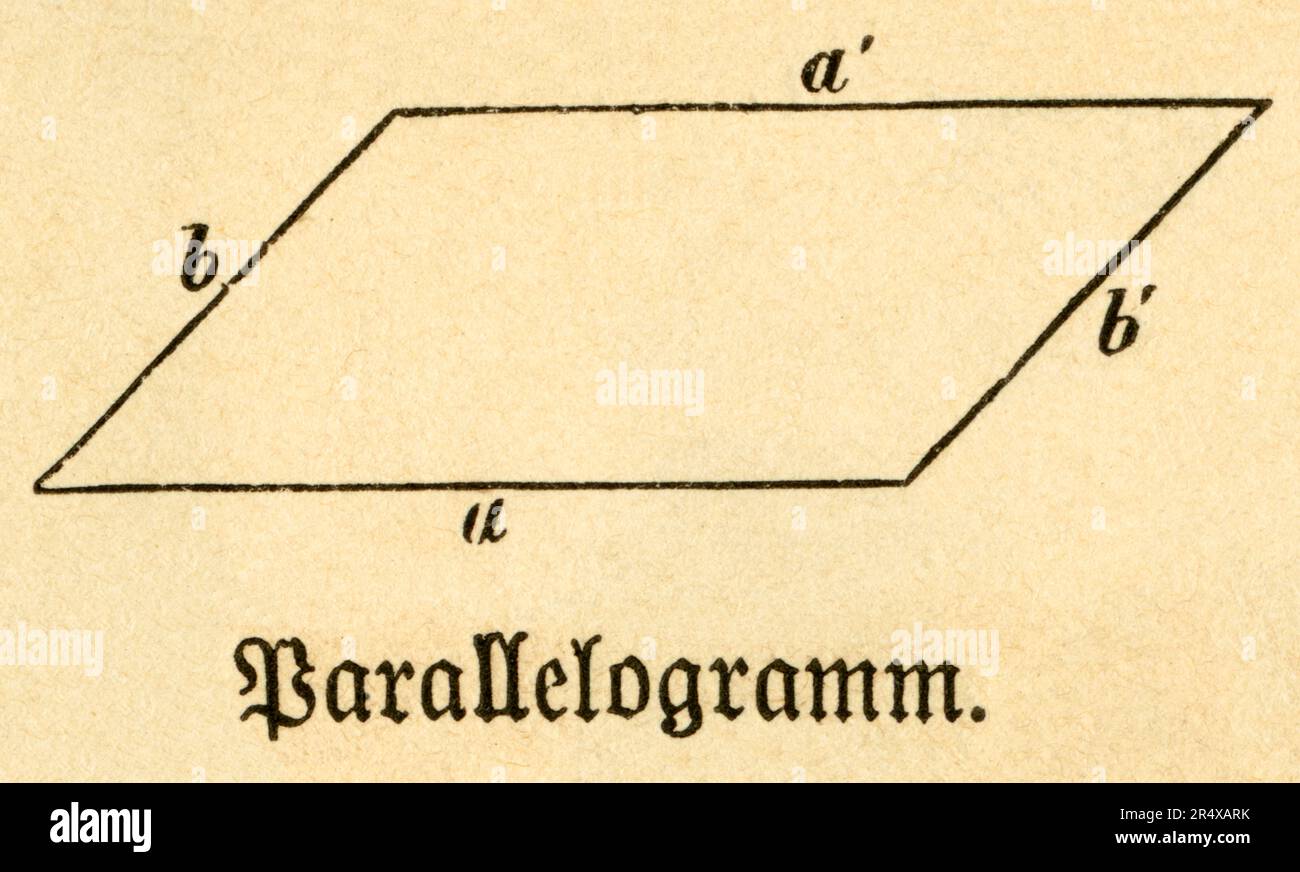 Parallelogramm, Illustration aus : " Die Welt in Bildern ...