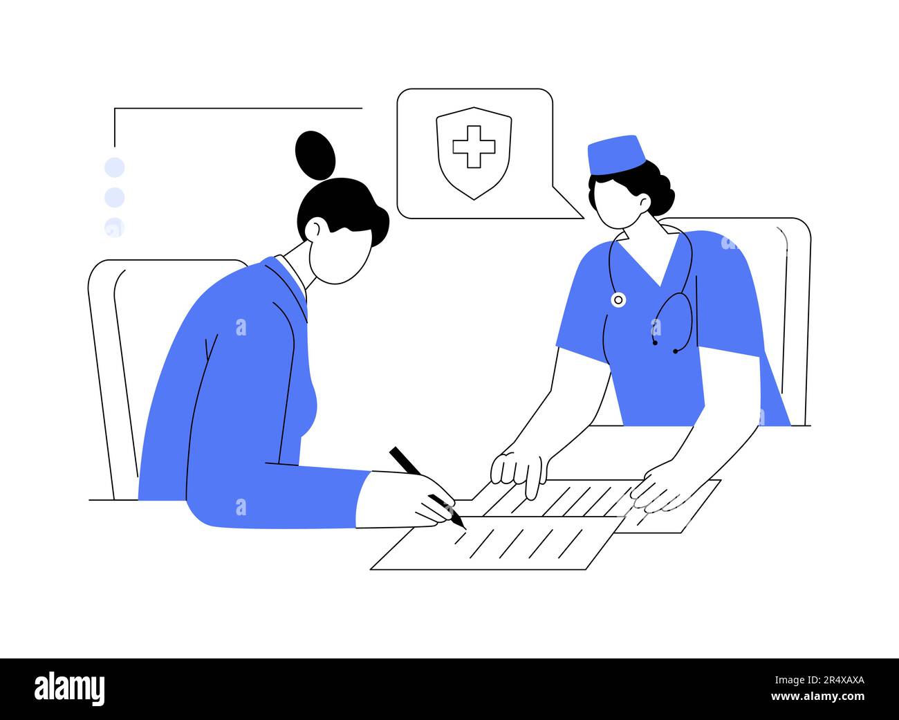 Employee healthcare insurance abstract concept vector illustration ...