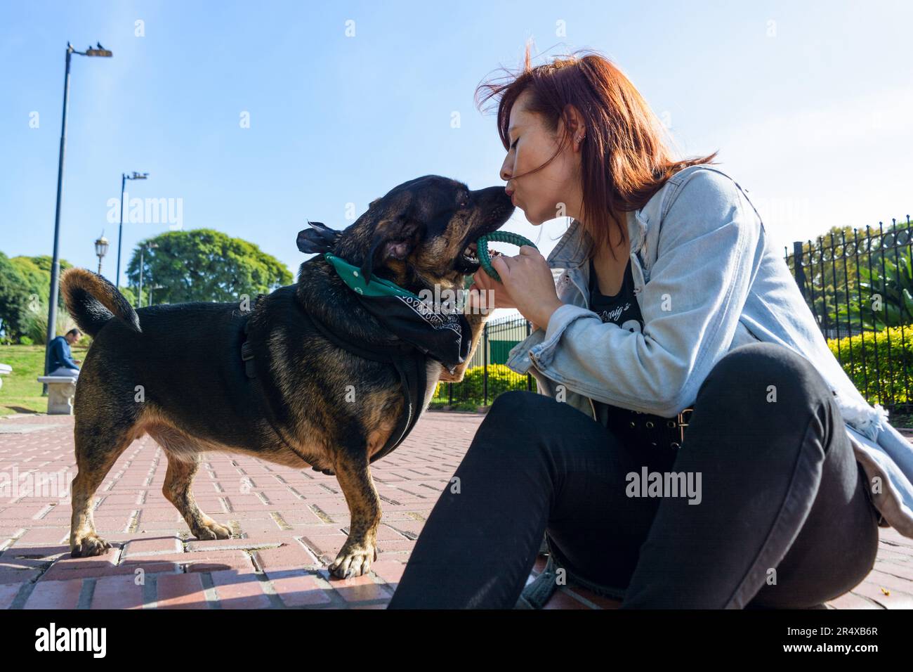 young red haired latina colombian ethnicity woman is happy sitting in ...
