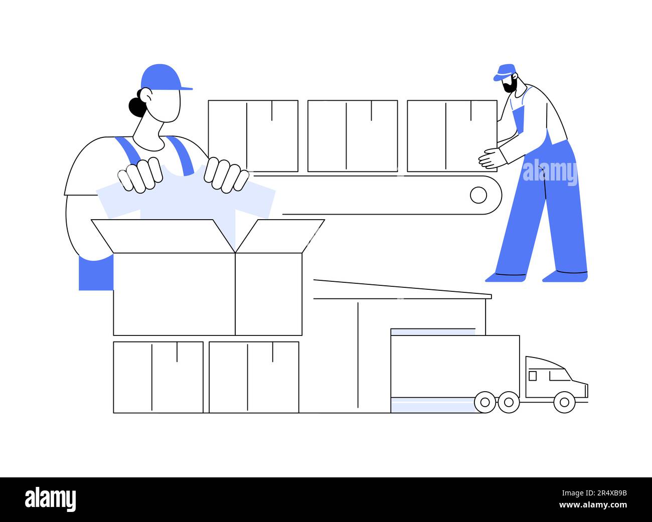 Garment packaging abstract concept vector illustration Stock Vector ...