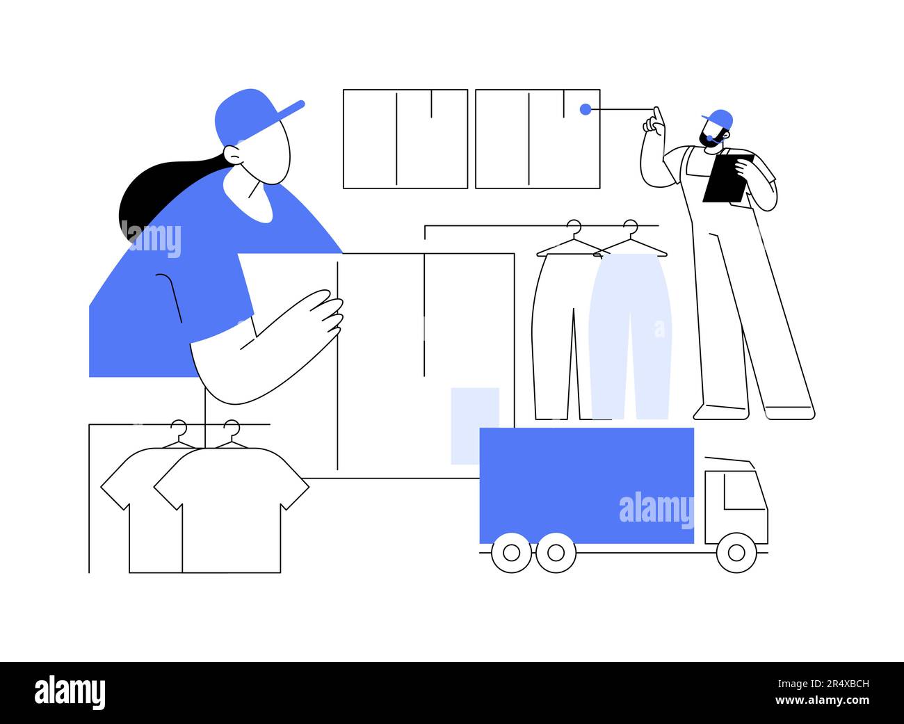 Garment delivery abstract concept vector illustration Stock Vector ...