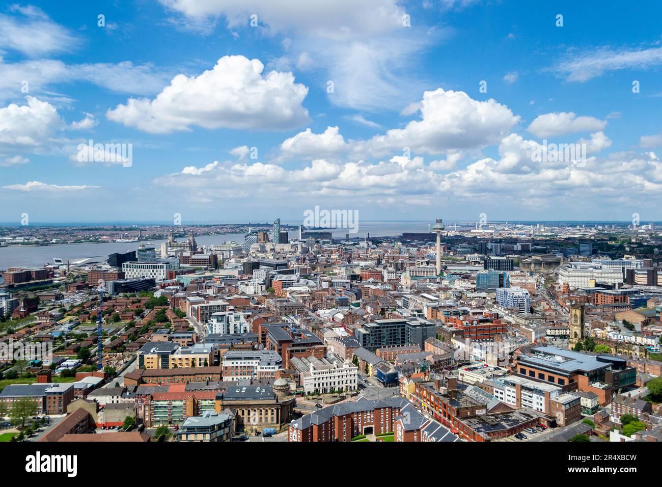 The Liverpool skyline from the top of the Anglican Cathederal ...