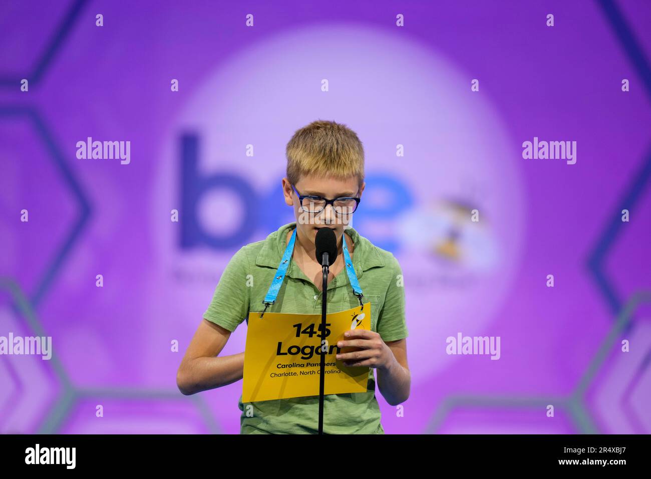 Logan Edwards, 12, from Greer, S.C., competes during the Scripps ...