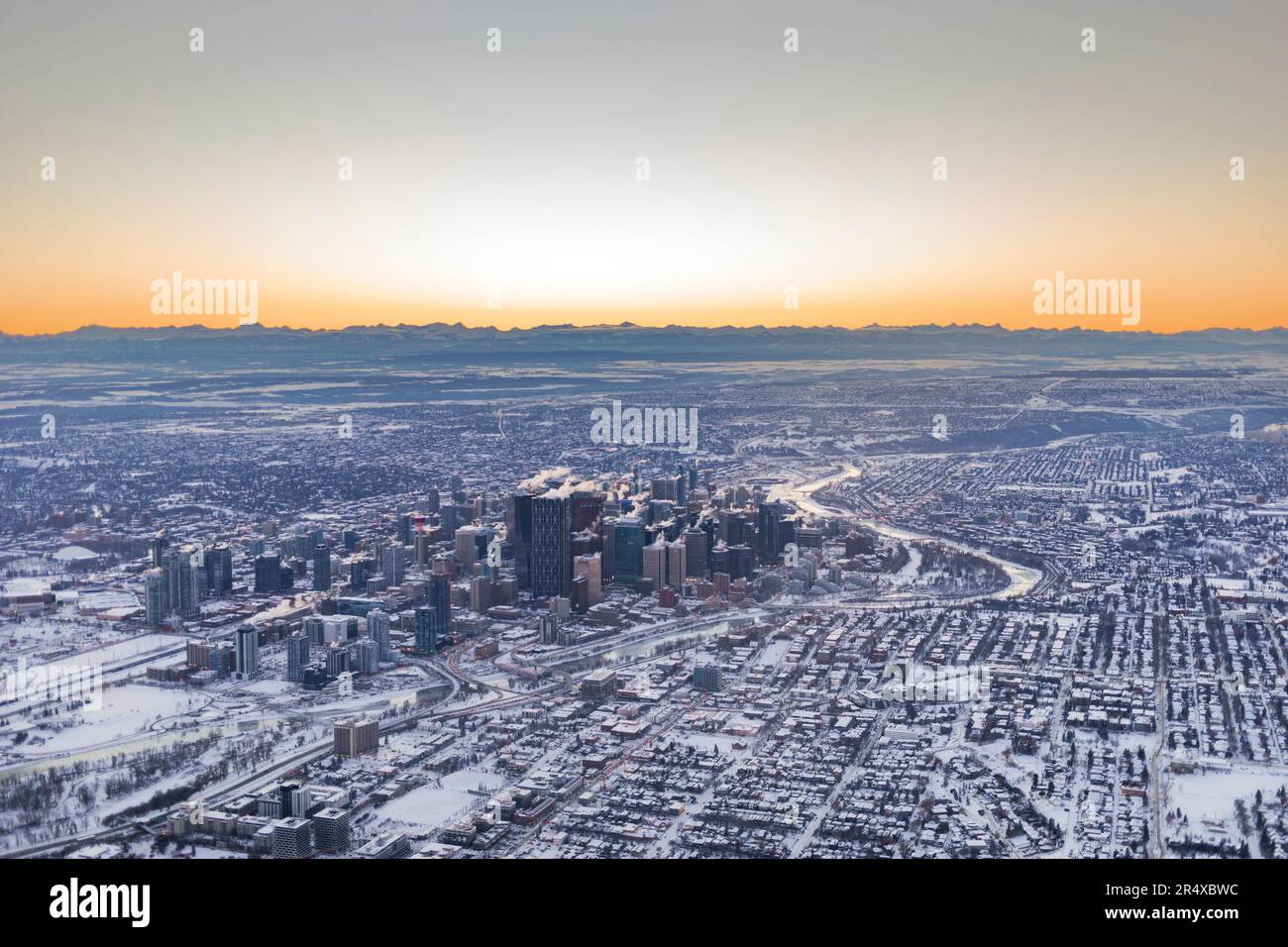 Calgary downtown winter mountains hi-res stock photography and images - Alamy