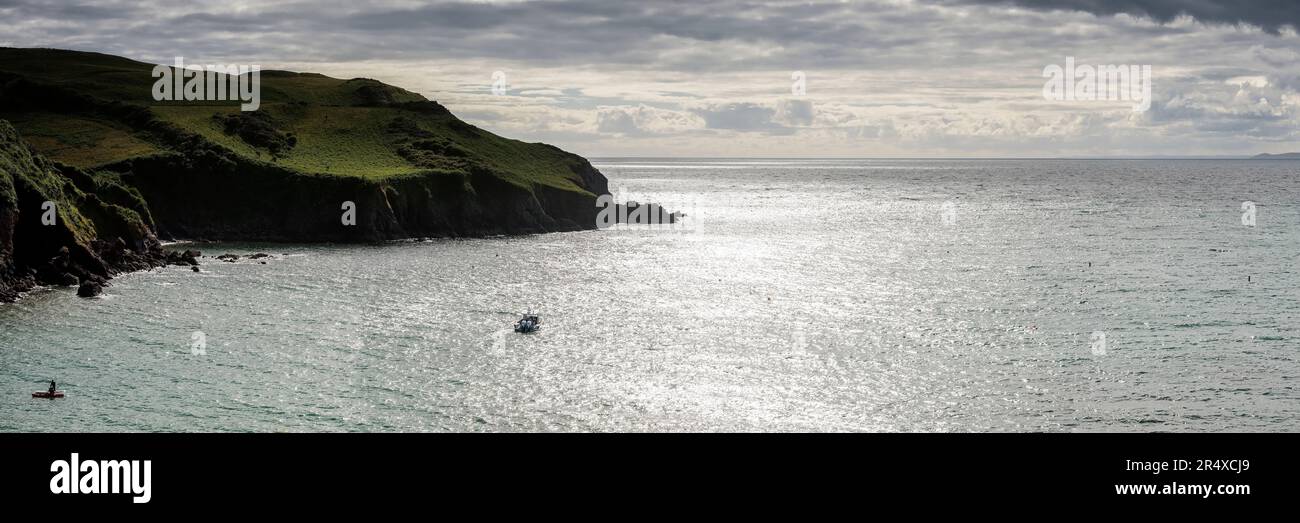 View the cliff and sea at Hope Cove, Devon UK Stock Photo - Alamy
