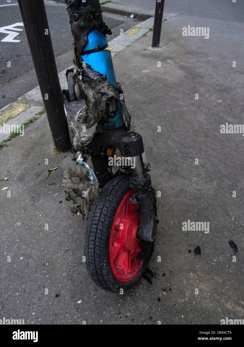 Burnt out e scooter hi-res stock photography and images - Alamy