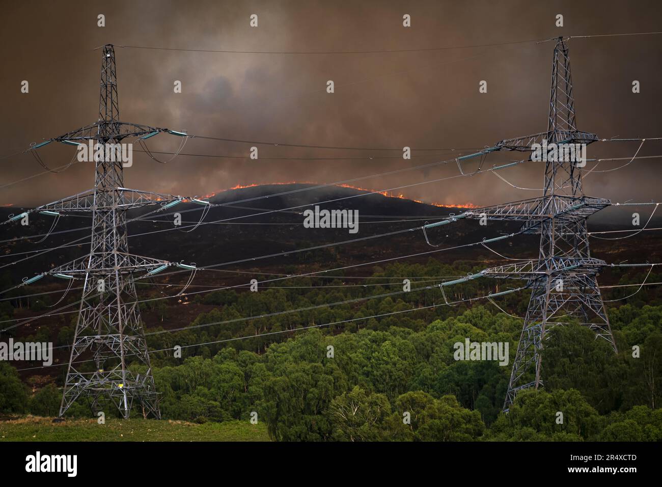 The current wildfire is burning hard above Cannich at the top end of ...