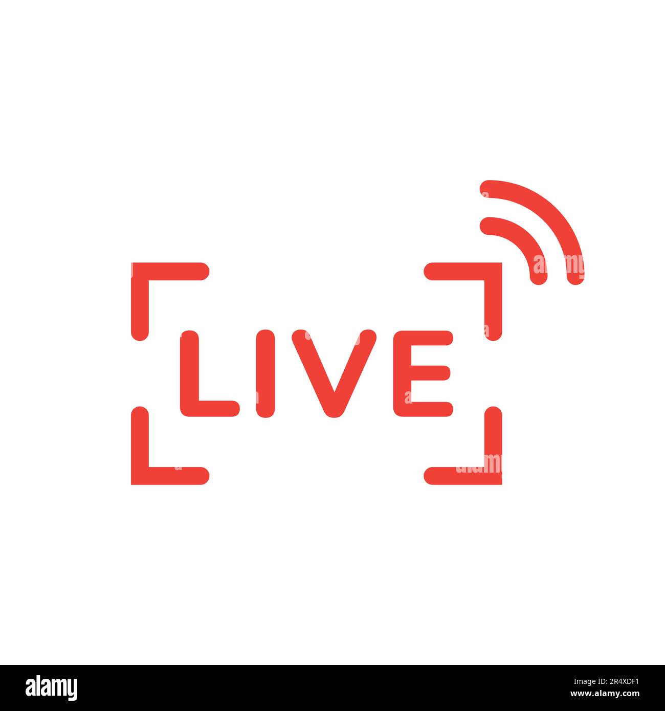 Live stream red tag Cut Out Stock Images & Pictures - Alamy