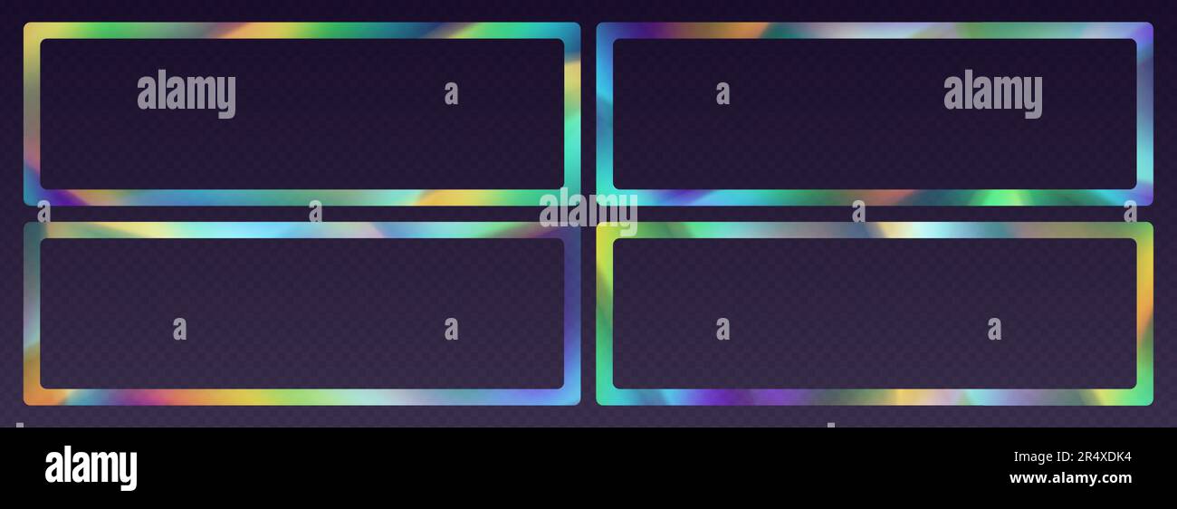 Crystal refraction frame, rainbow sunlight border, prism light effect ...