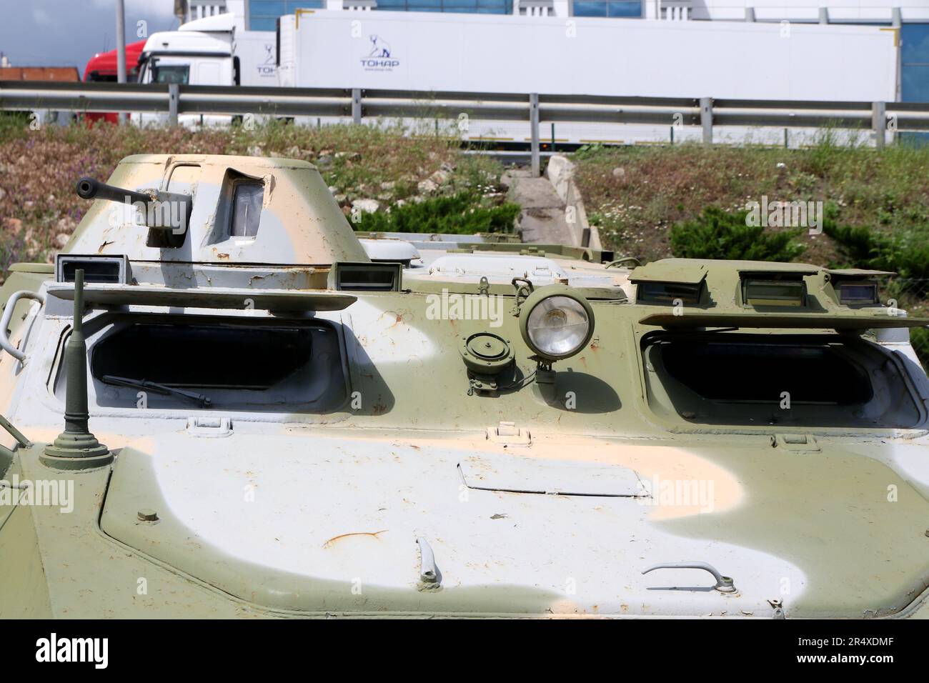 The armored personnel carrier (known as the APC), armored transport and ...